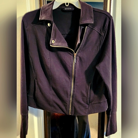 H by Halston | Jackets & Coats | H By Halston Moto Biker Style Zip Up ...